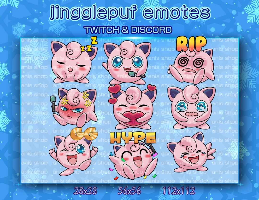Jingglepuf Emotes/ Jingglepuf Chibi/ Emotes Discord/ Emotes Twitch - Etsy