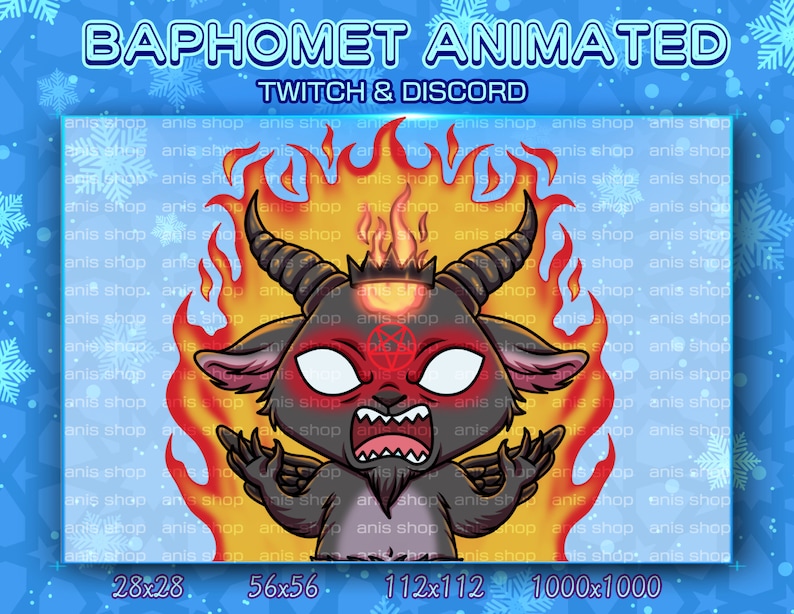 Animated Baphomed Emotes/ Baphomed Chibi/ Emotes Discord/ Emotes Twitch ...