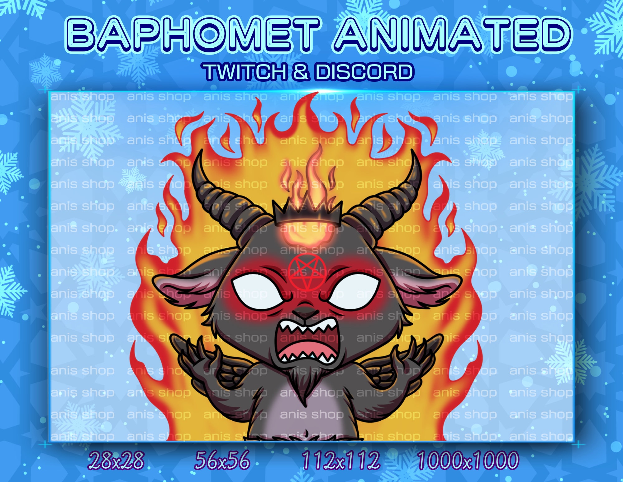 Animated Baphomed Emotes/ Baphomed Chibi/ Emotes Discord/ Emotes Twitch ...