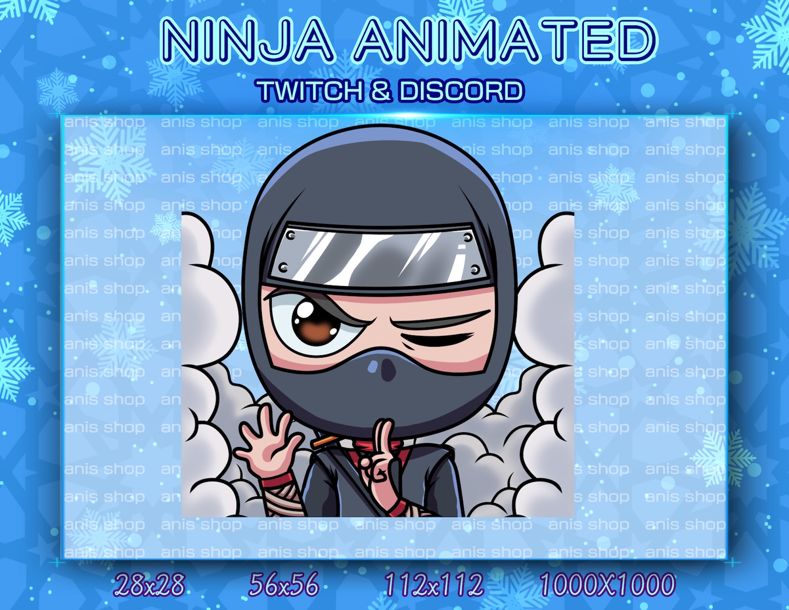Animated Ninja Emotes/ Ninja Chibi/ Emotes Discord/ Emotes Twitch ...