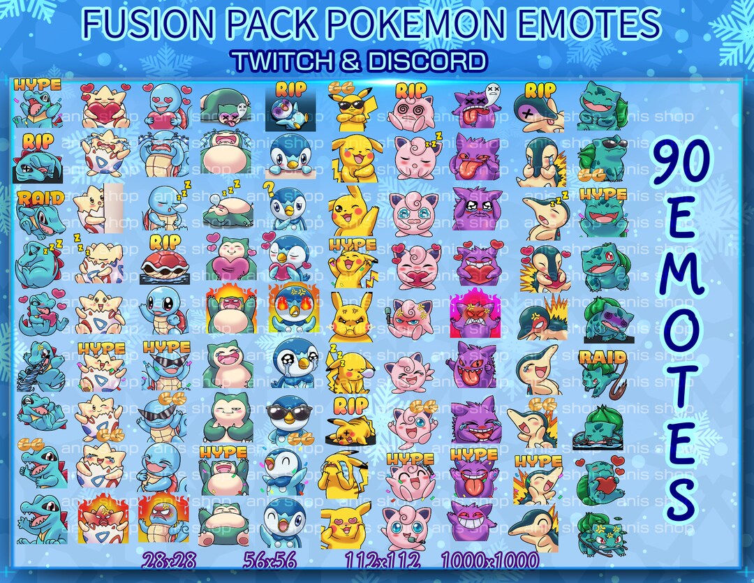 Pokemon Fusion Pack Emotes/ Pokemon Fusion Pack Chibi/ Emotes Discord ...