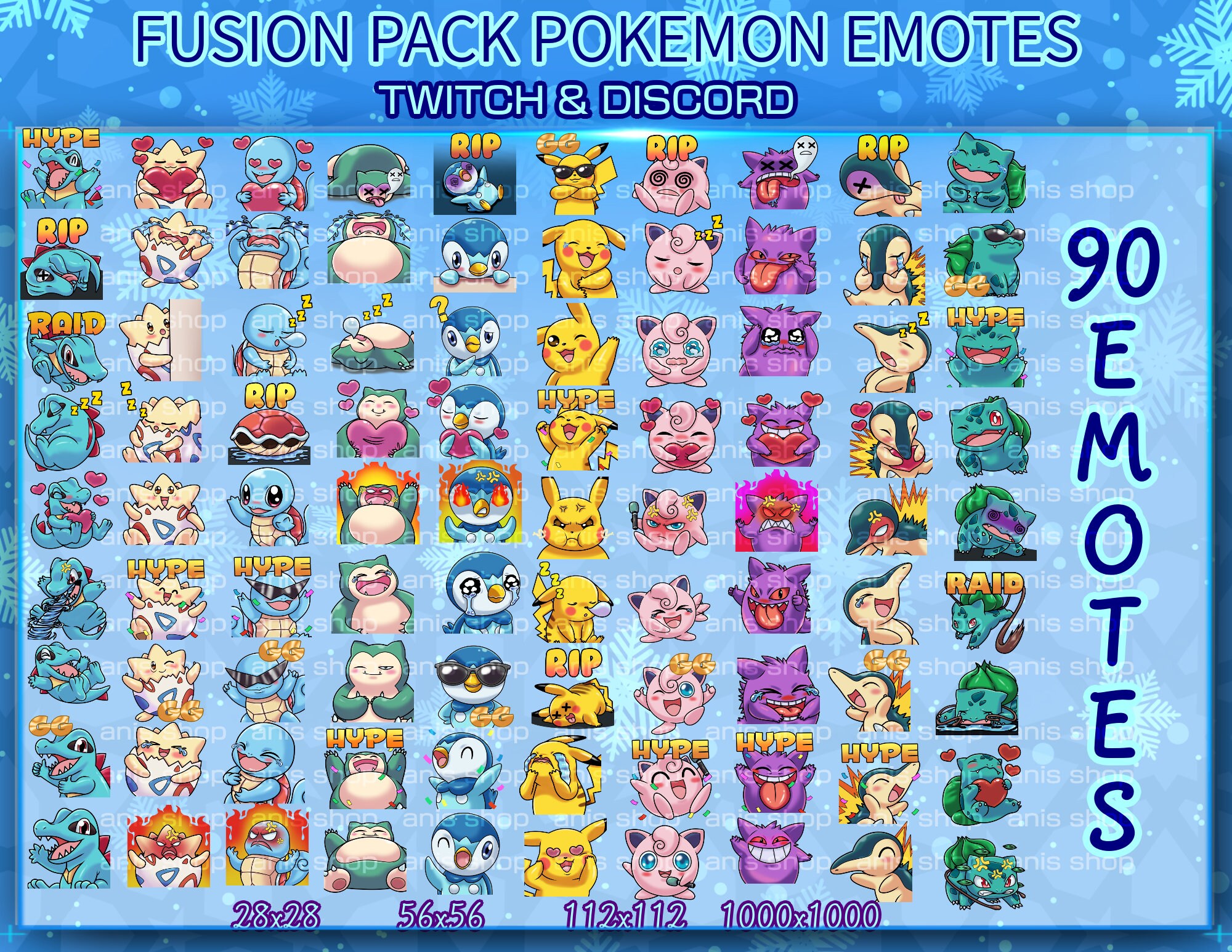 Pokemon Fusion Pack Emotes/ Pokemon Fusion Pack Chibi/ Emotes Discord ...