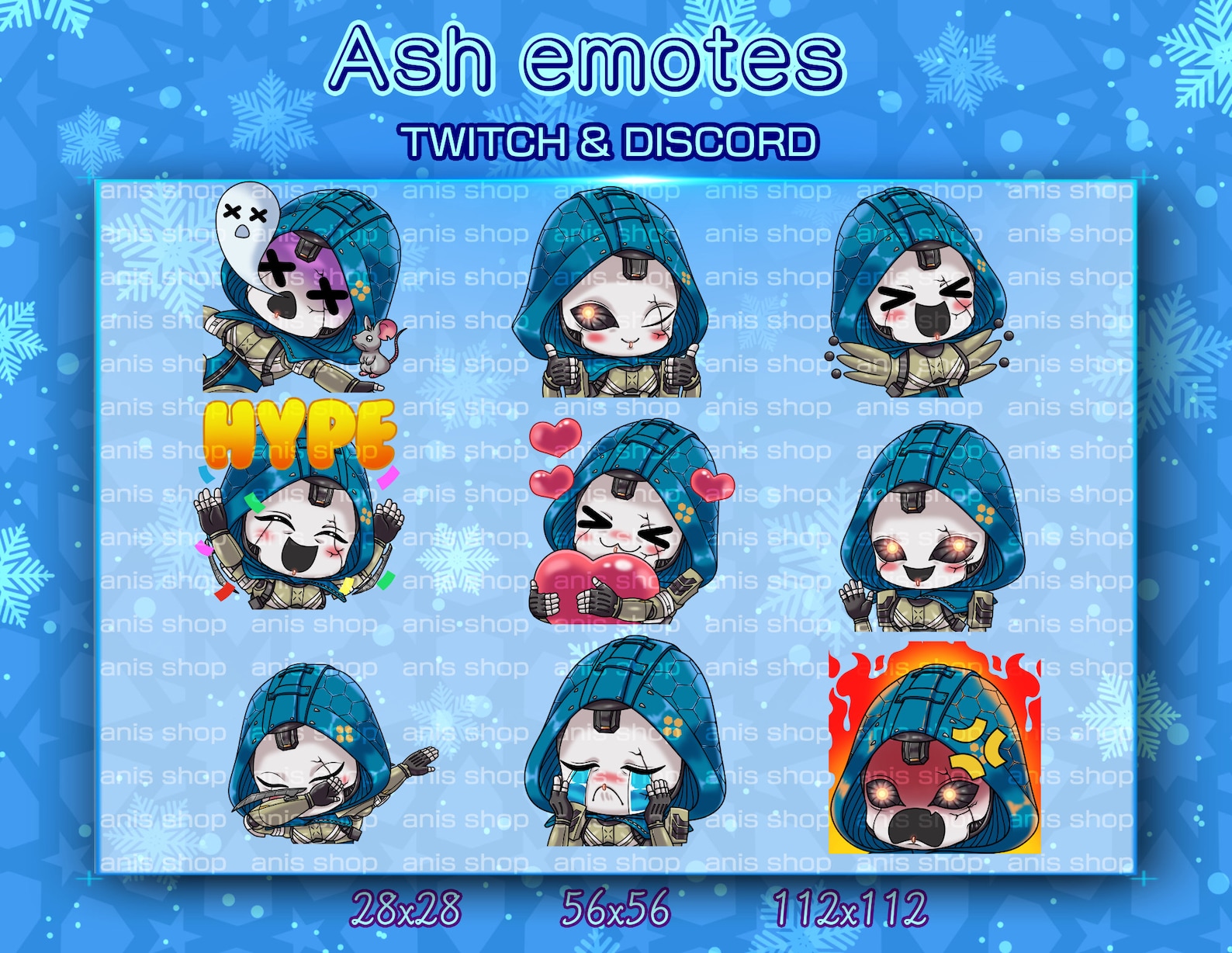 Apex Legends Ash Emotes/ Apex Legends Ash Cute/ Apex Legends Ash Chibi ...