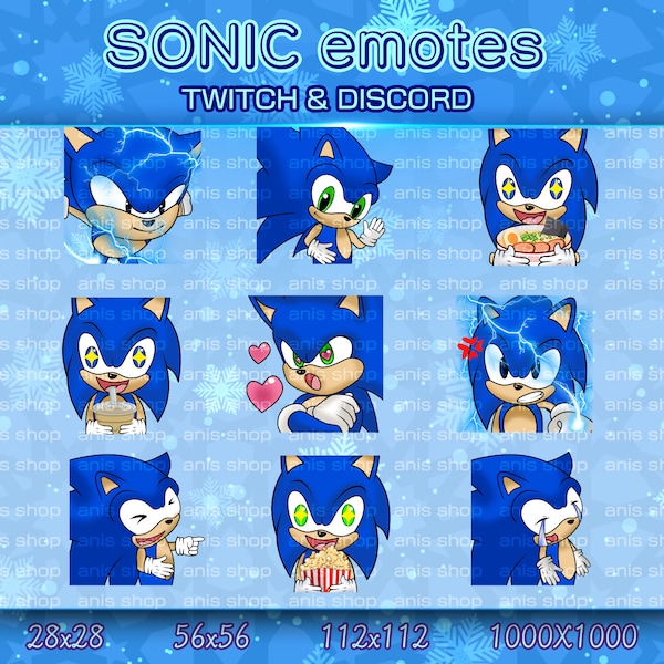 Sonic the Hedgehog Twitch Emotes - Etsy