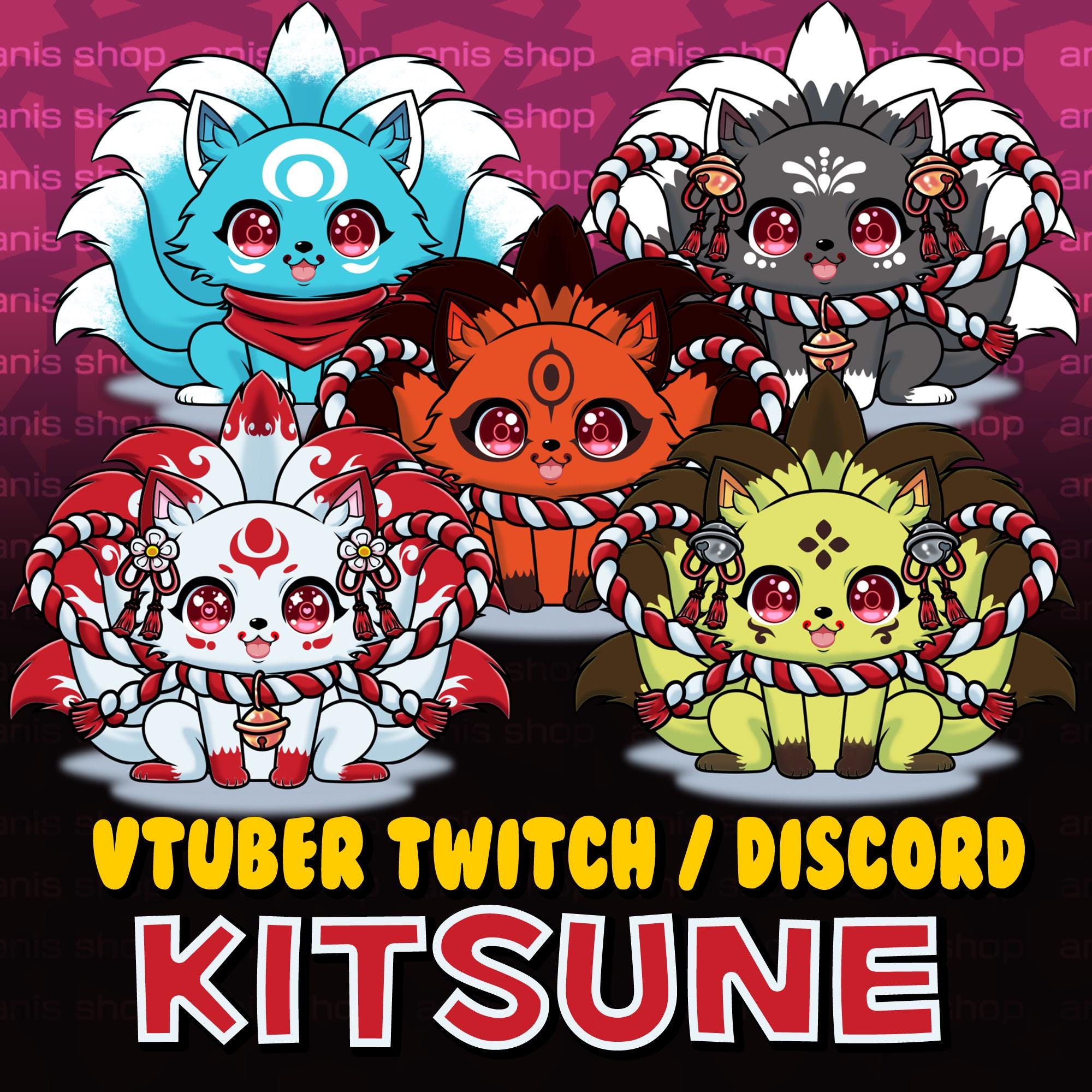 Live2d Vtuber Kitsune / Vtuber Discord/ Vtuber Twitch/ Vtuber Model for ...