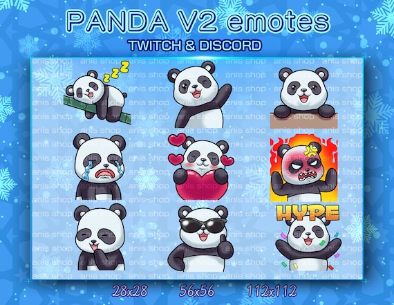 Panda Emotes/ Panda Chibi/ Emotes Discord/ Emotes Twitch/ - Etsy