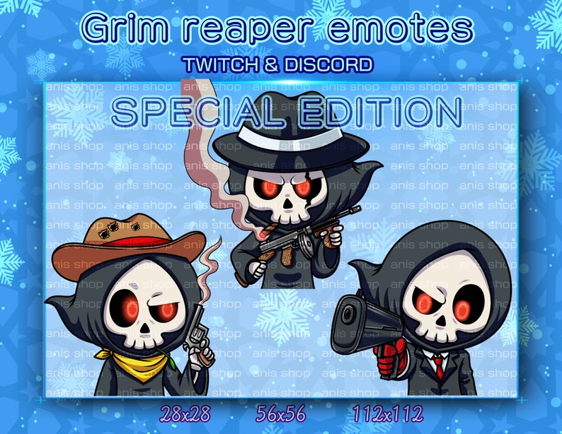 Grim Reaper Emotes/ Grim Reaper Chibi Limited Edition/ Emotes Discord ...