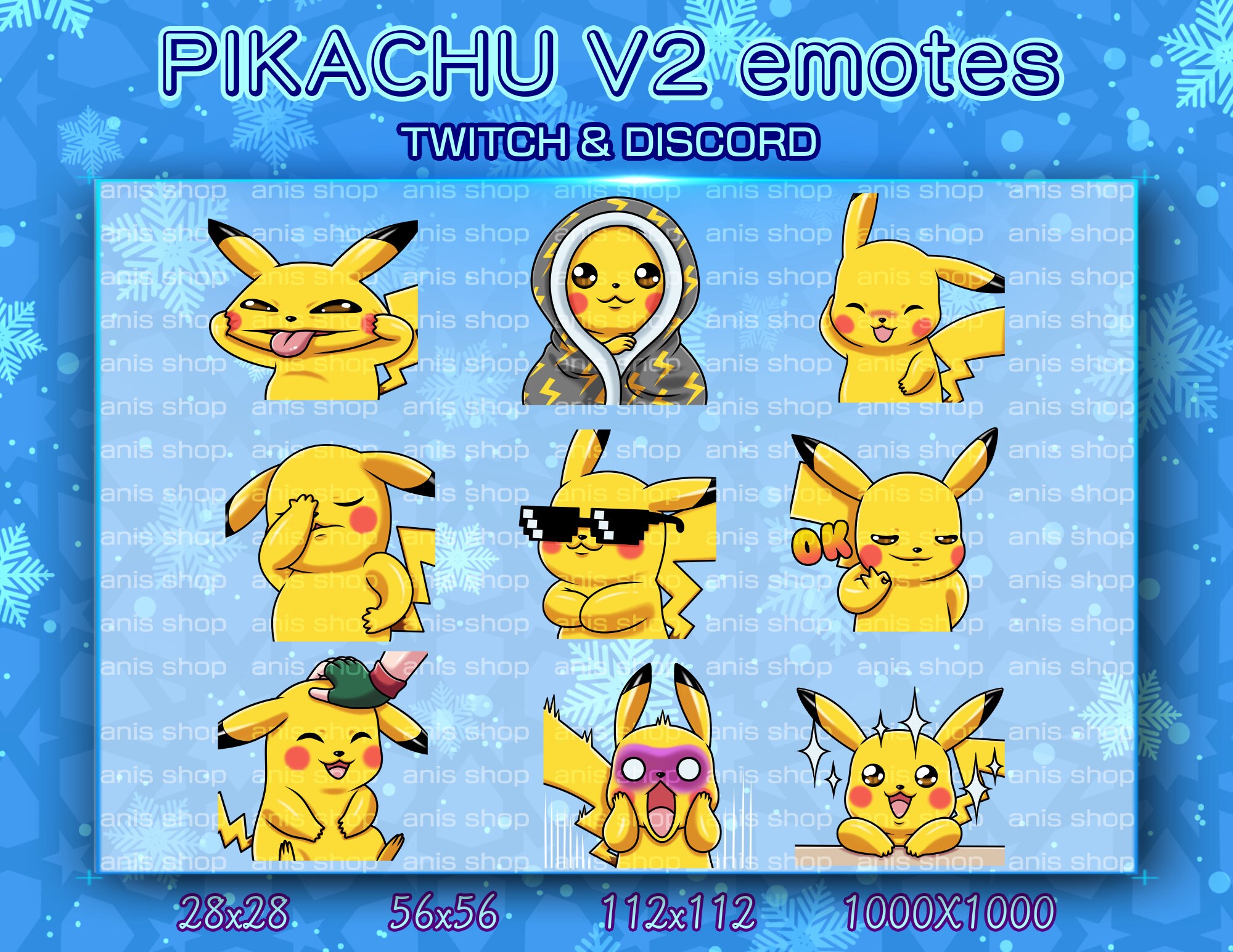 Pikachu V2 Emotes/ Pikachuchibi/ Emotes Discord/ Emotes Twitch - Etsy