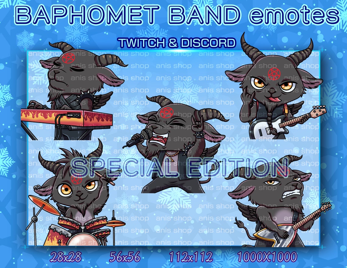 Special Baphomet Band Emotes/ Baphomet Chibi/ Emotes Discord/ Emotes ...