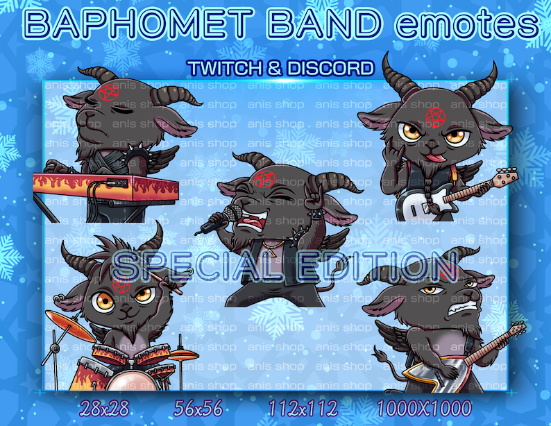 Special Baphomet Band Emotes/ Baphomet Chibi/ Emotes Discord/ Emotes ...