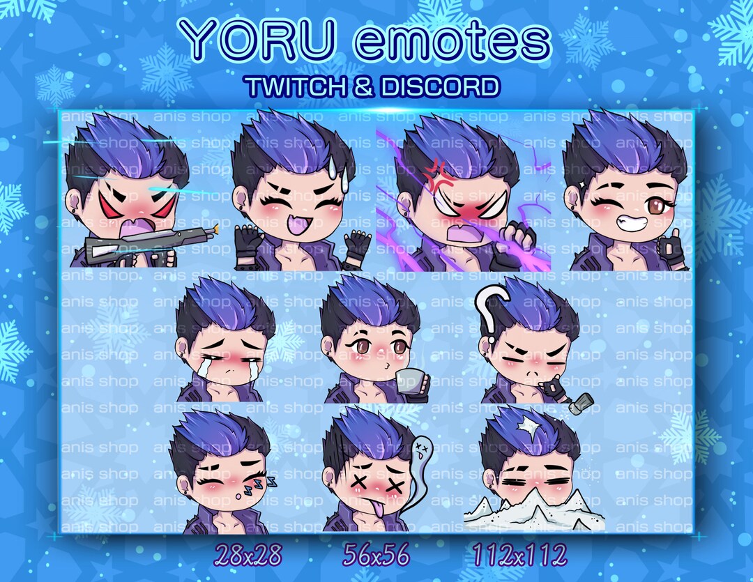Valorant Yoru Emotes/ Valorant Yoru Cute/ Valorant Yoru Chibi/ Emotes ...