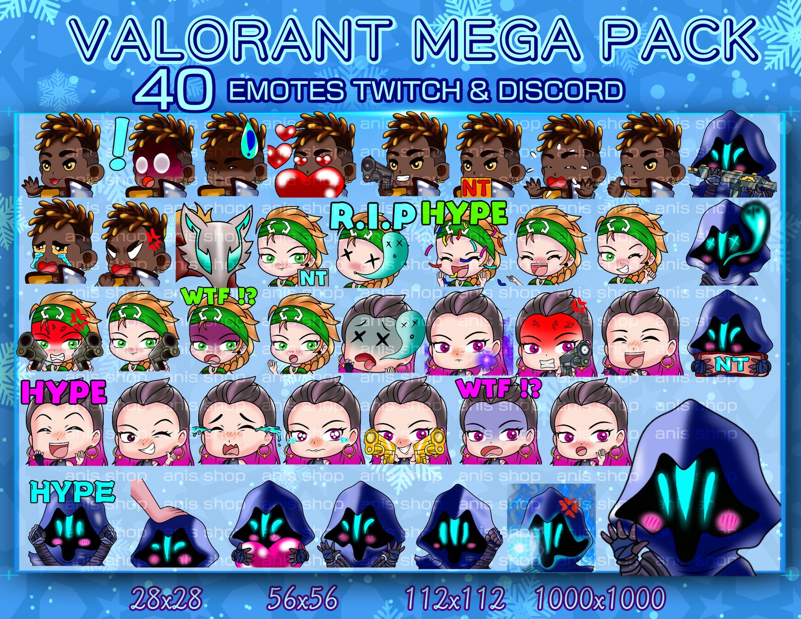 Valorant Mega Pack Emotes/ Valorant Mega Pack Cute/ Valorant Mega Pack ...