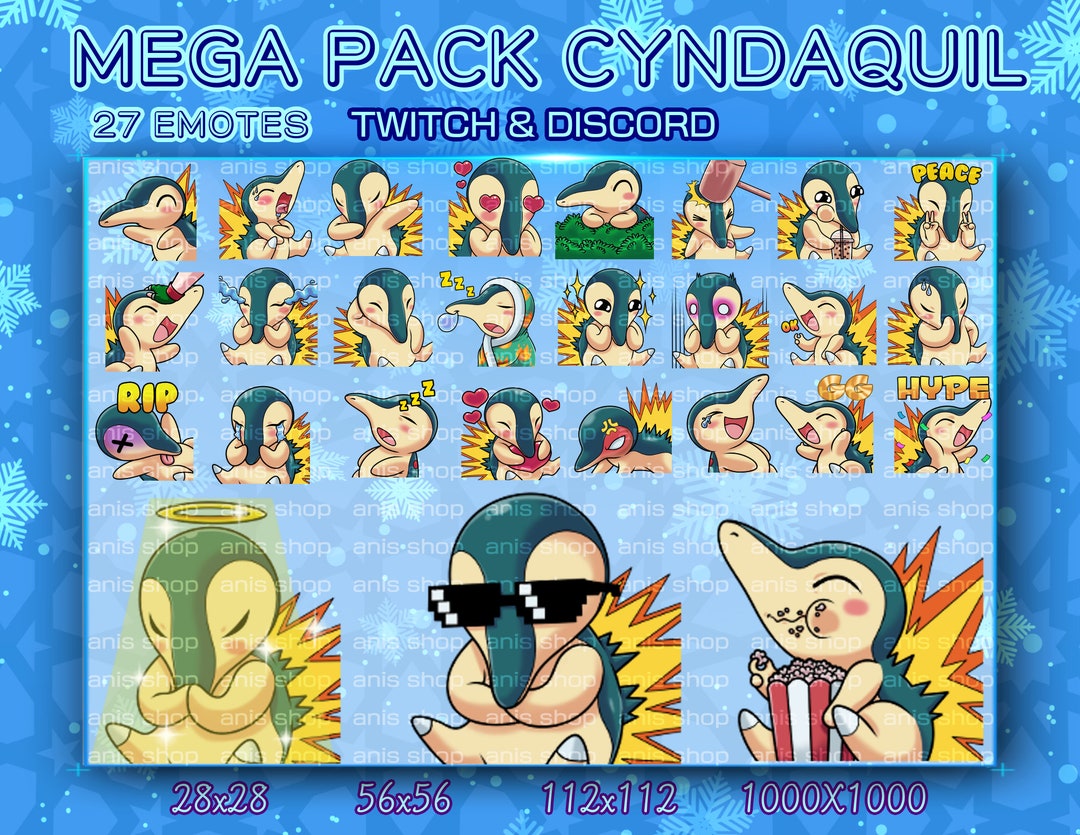 Cyndaquil Mega Pack Emotes/ Cyndaquil Chibi/ Emotes Discord/ Emotes ...