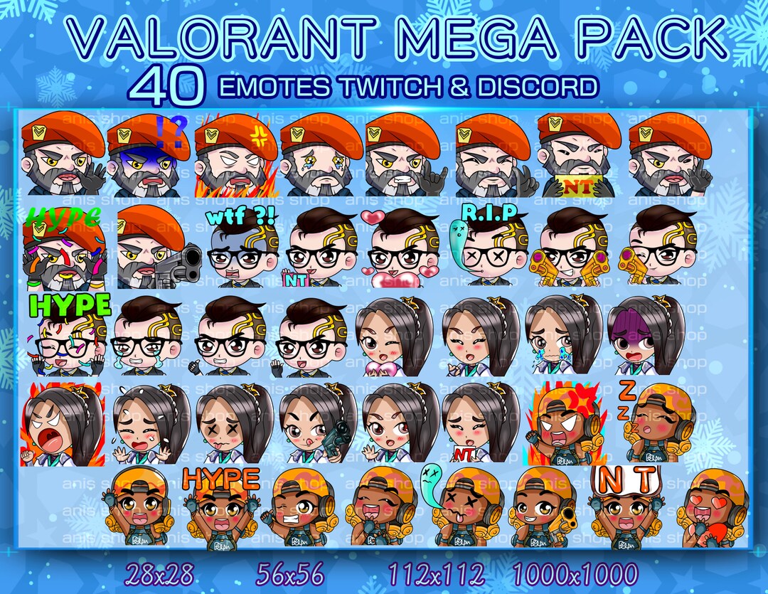 Valorant Mega Pack Emotes/ Valorant Mega Pack Cute/ Valorant Mega Pack ...