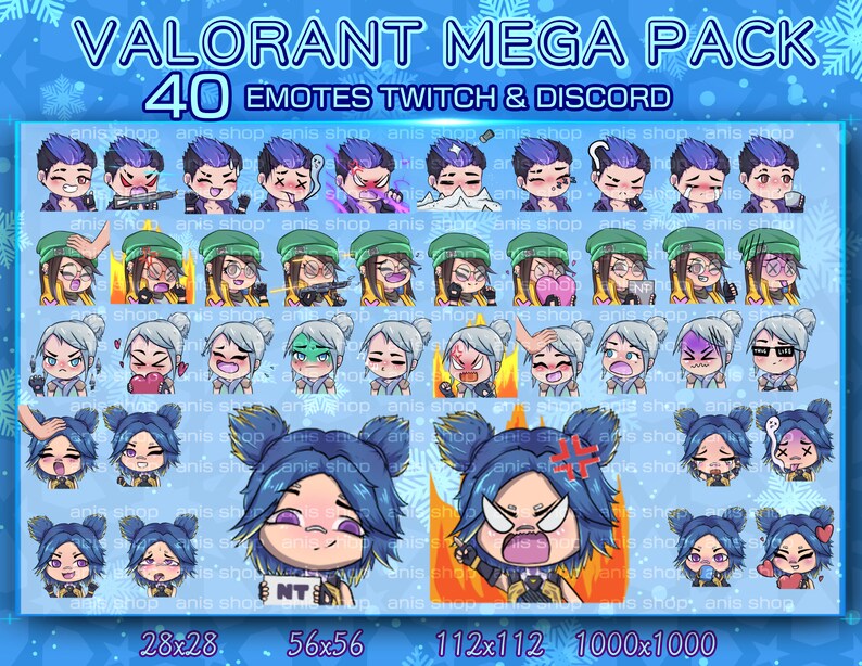 Valorant Mega Pack Emotes/ Valorant Mega Pack Cute/ Valorant Mega Pack ...