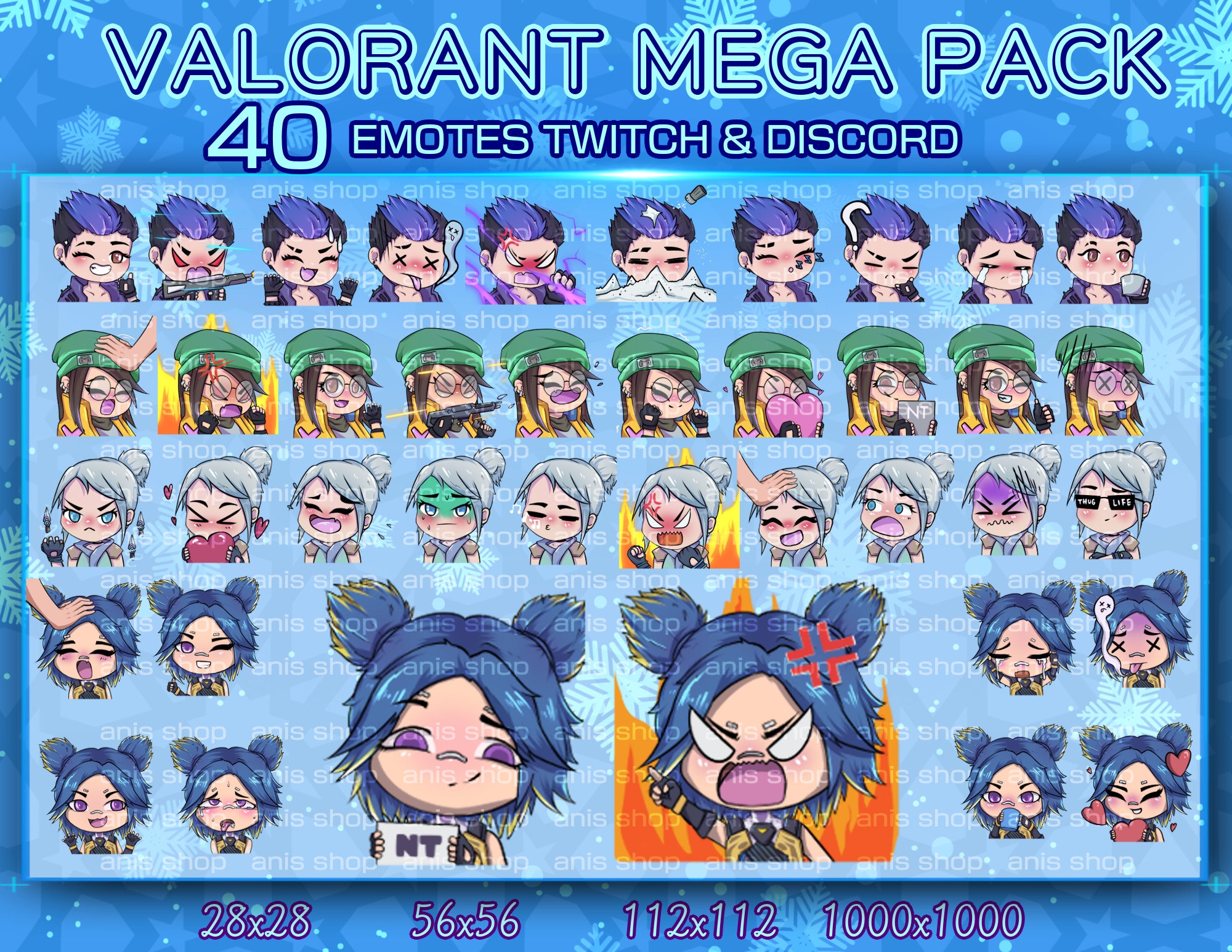 Valorant Mega Pack Emotes/ Valorant Mega Pack Cute/ Valorant Mega Pack ...