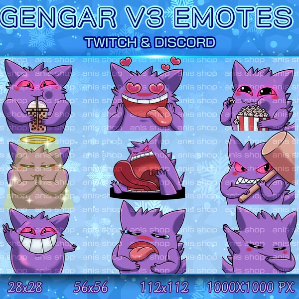 Twitch Overlay Gengar - Etsy UK