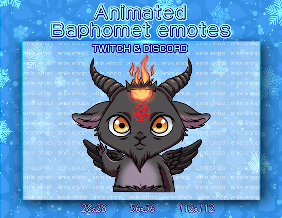 Animated Baphomed Emotes/ Baphomed Chibi/ Emotes Discord/ - Etsy