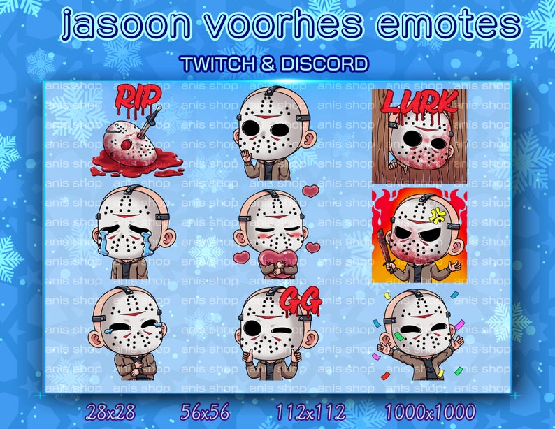Jason Voorhes Dracula Emotes/ Jason Voorhes Chibi/ Emotes Discord ...