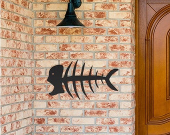 Fish Skeleton Metal Art - Etsy
