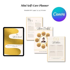 Digital Mini Self-care Workbook Wellness Printable Journal | Etsy