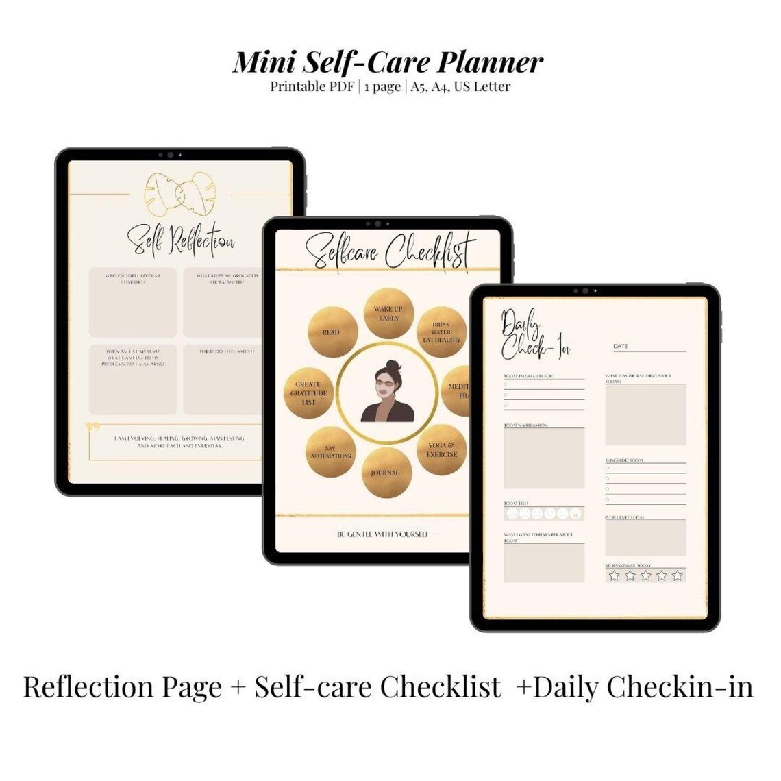 Digital Mini Self-care Workbook Wellness Printable Journal - Etsy