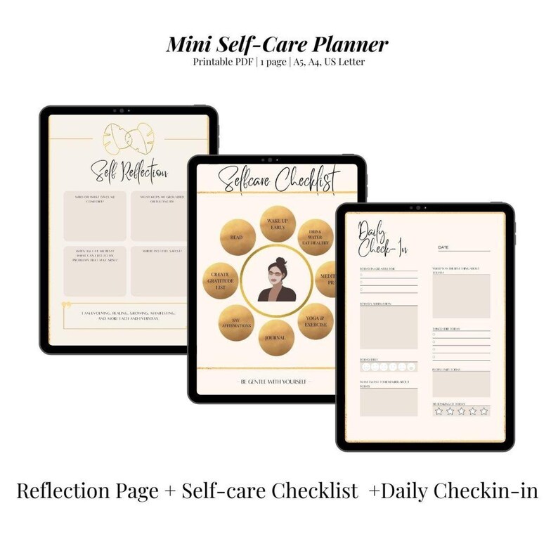 Digital Mini Self-care Workbook Wellness Printable Journal | Etsy