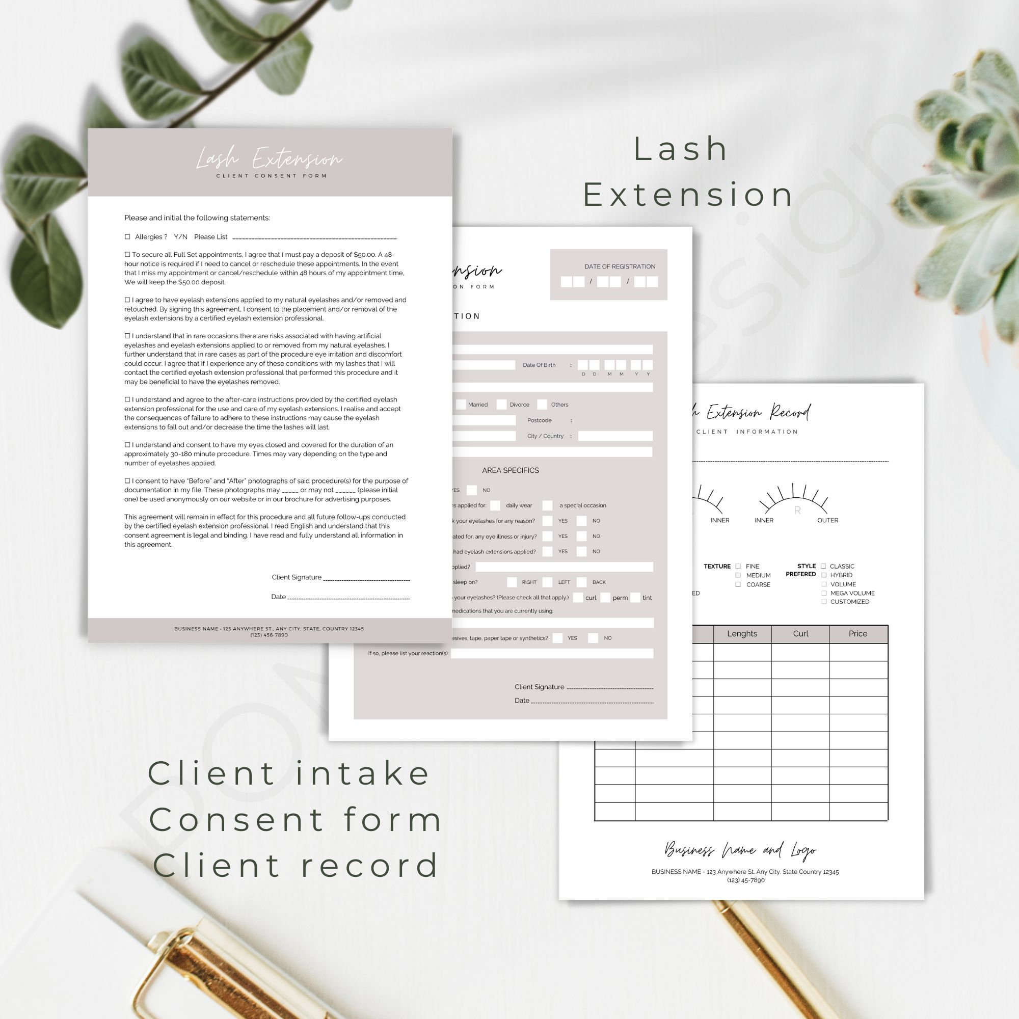 Lash Extension Consent Form: Client Intake, Editable Canva Template - Etsy