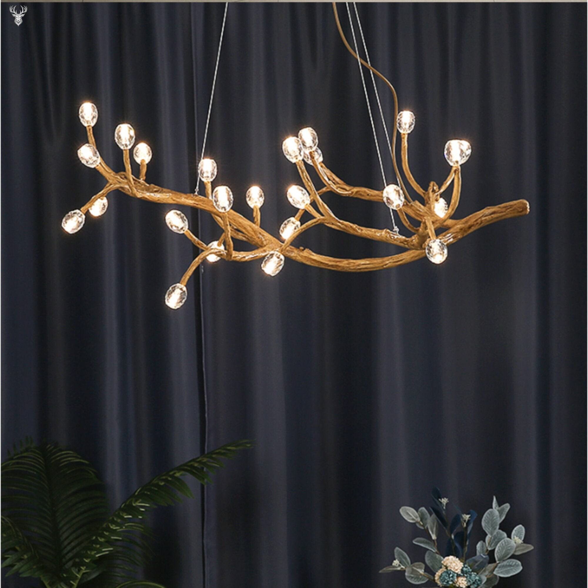 Luxury Tree Branch Crystal Chandelier Lighting, Nordic Minimalist ...