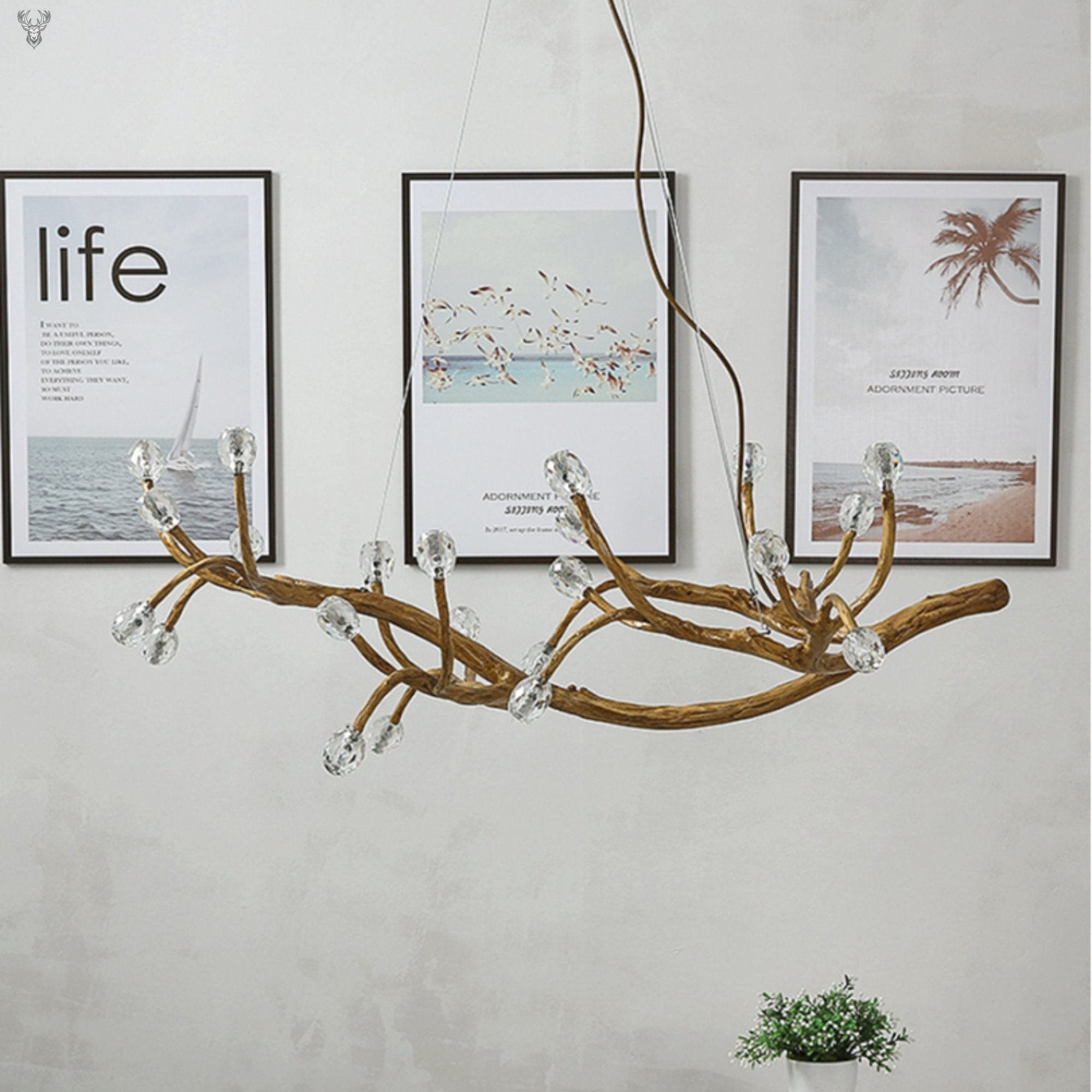 Luxury Tree Branch Crystal Chandelier Lighting, Nordic Minimalist ...