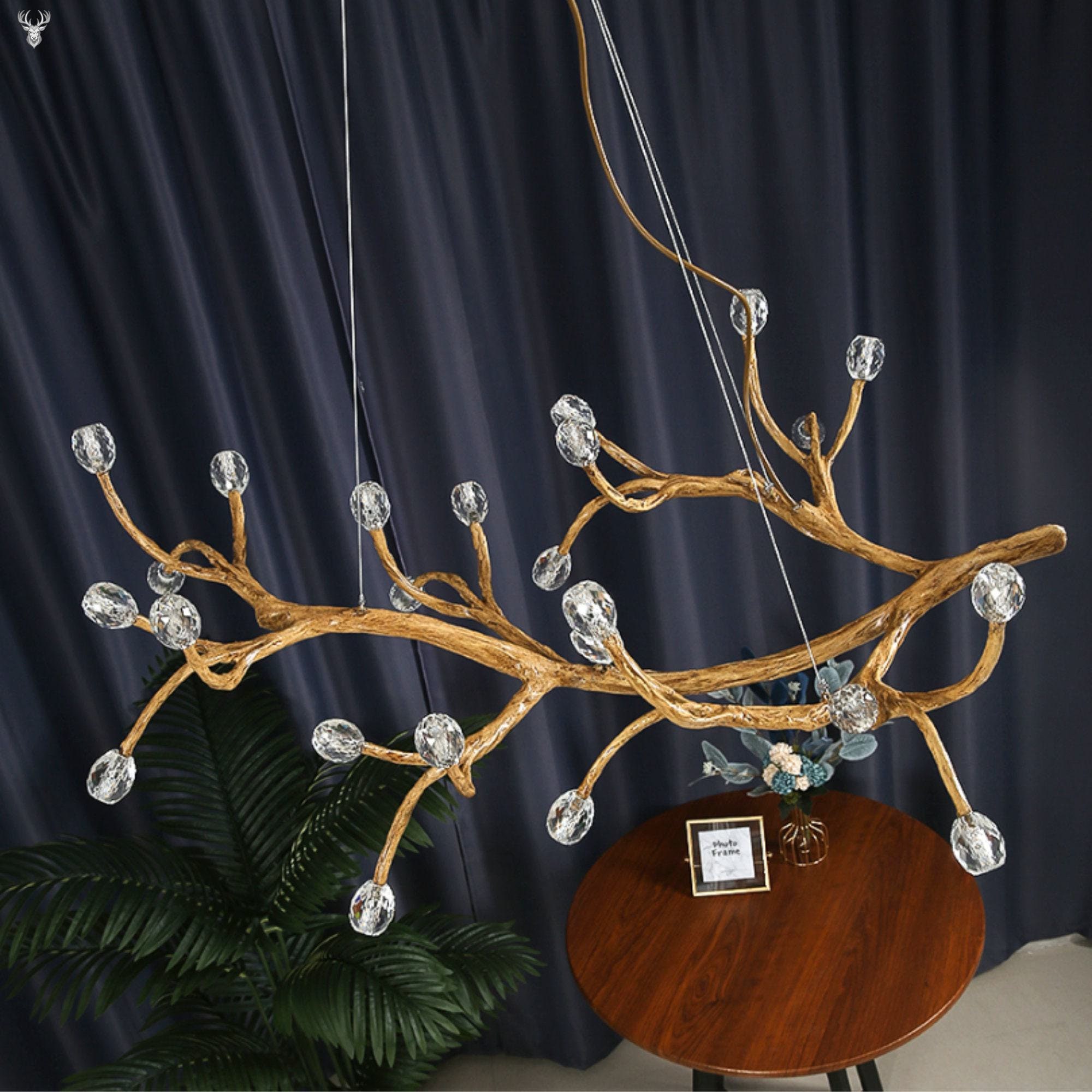 Luxury Tree Branch Crystal Chandelier Lighting, Nordic Minimalist ...