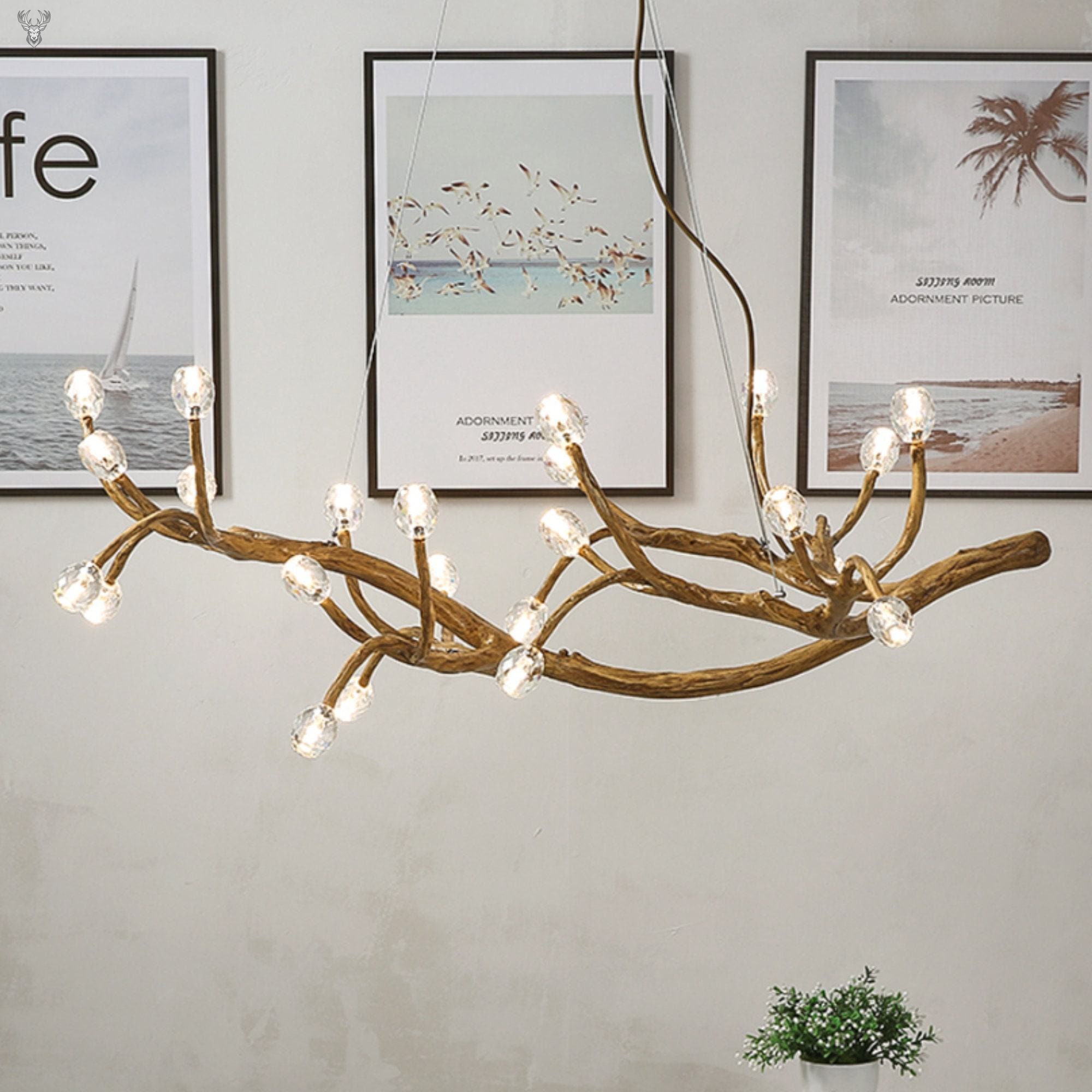 Luxury Tree Branch Crystal Chandelier Lighting, Nordic Minimalist ...