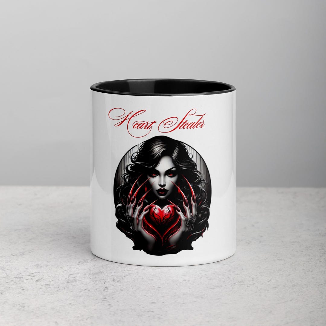Heart Stealer Mug, Gothic Girl Mug, Dark Feminine Mug, Vampire Mug - Etsy