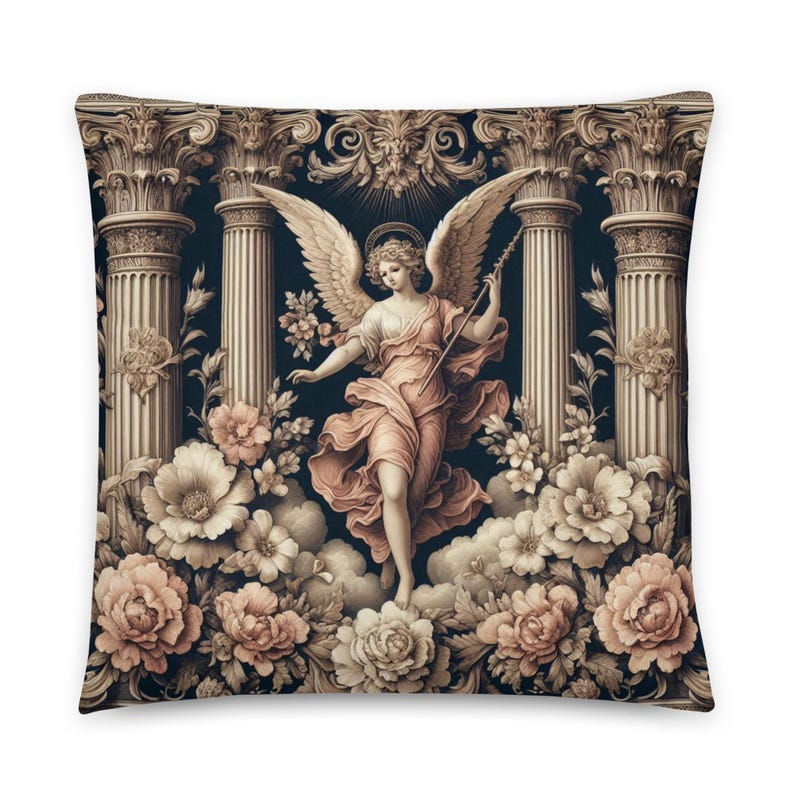 Wings of the Abyss, Dark Vintage Baroque Angel Pillow (insert Included ...