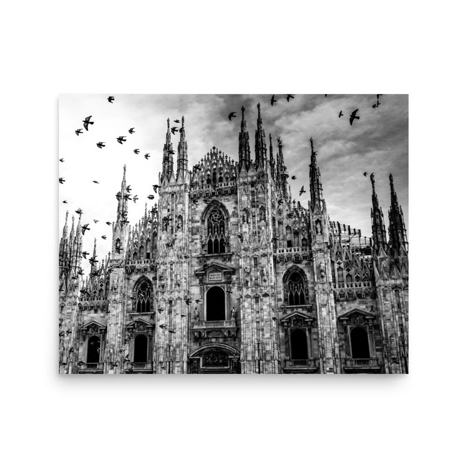 Gothic Cathedral Print, Wall Art, Gothic Art, Black and White Art ...