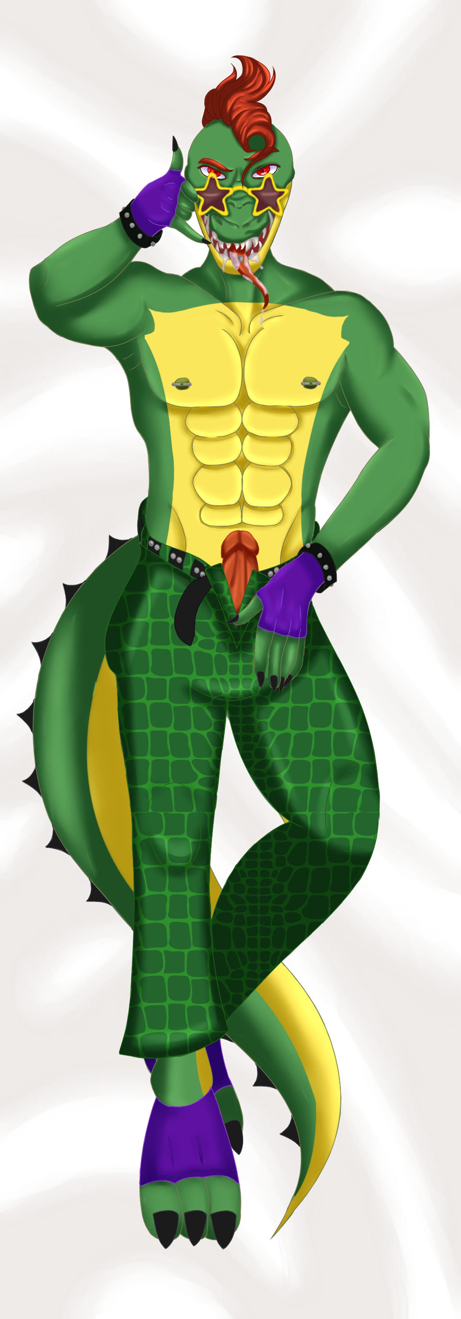 Sfwnsfw 18 Monty Gator Dakimakura Double Sided Three Etsy