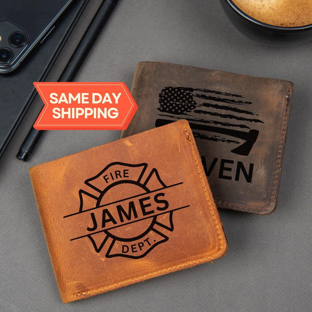 Firefighter Gift, Personalized Wallet, Fire Academy, Graduation Gift ...