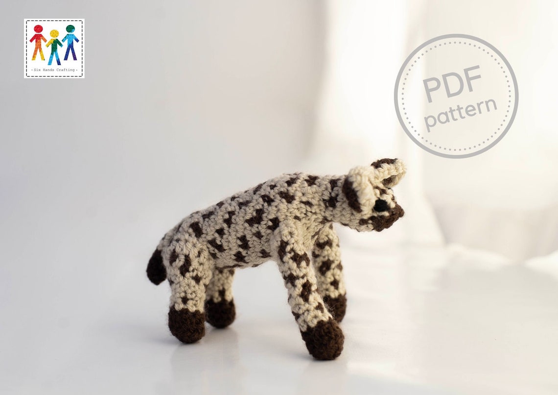 Spotted Hyena Crochet Pattern, Spotted Hyena Amigurumi Pattern, Easy ...
