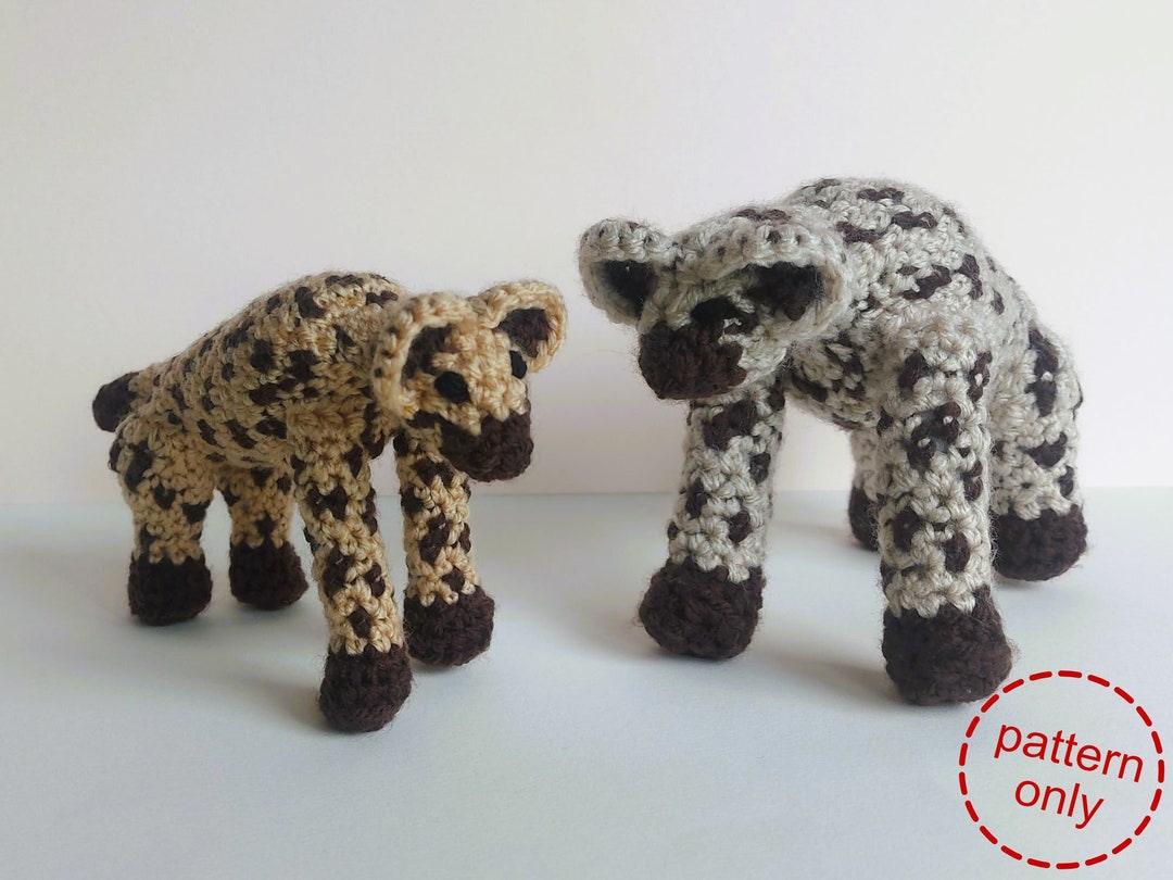 Spotted Hyena Crochet Pattern, Spotted Hyena Amigurumi Pattern, Easy ...