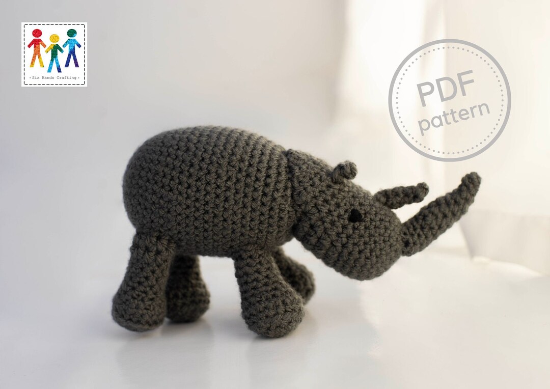 Rhino Crochet Pattern Rhino Amigurumi Pattern Easy Crochet - Etsy