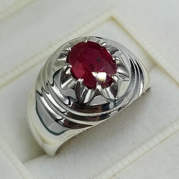 Mens Ruby Ring - Etsy