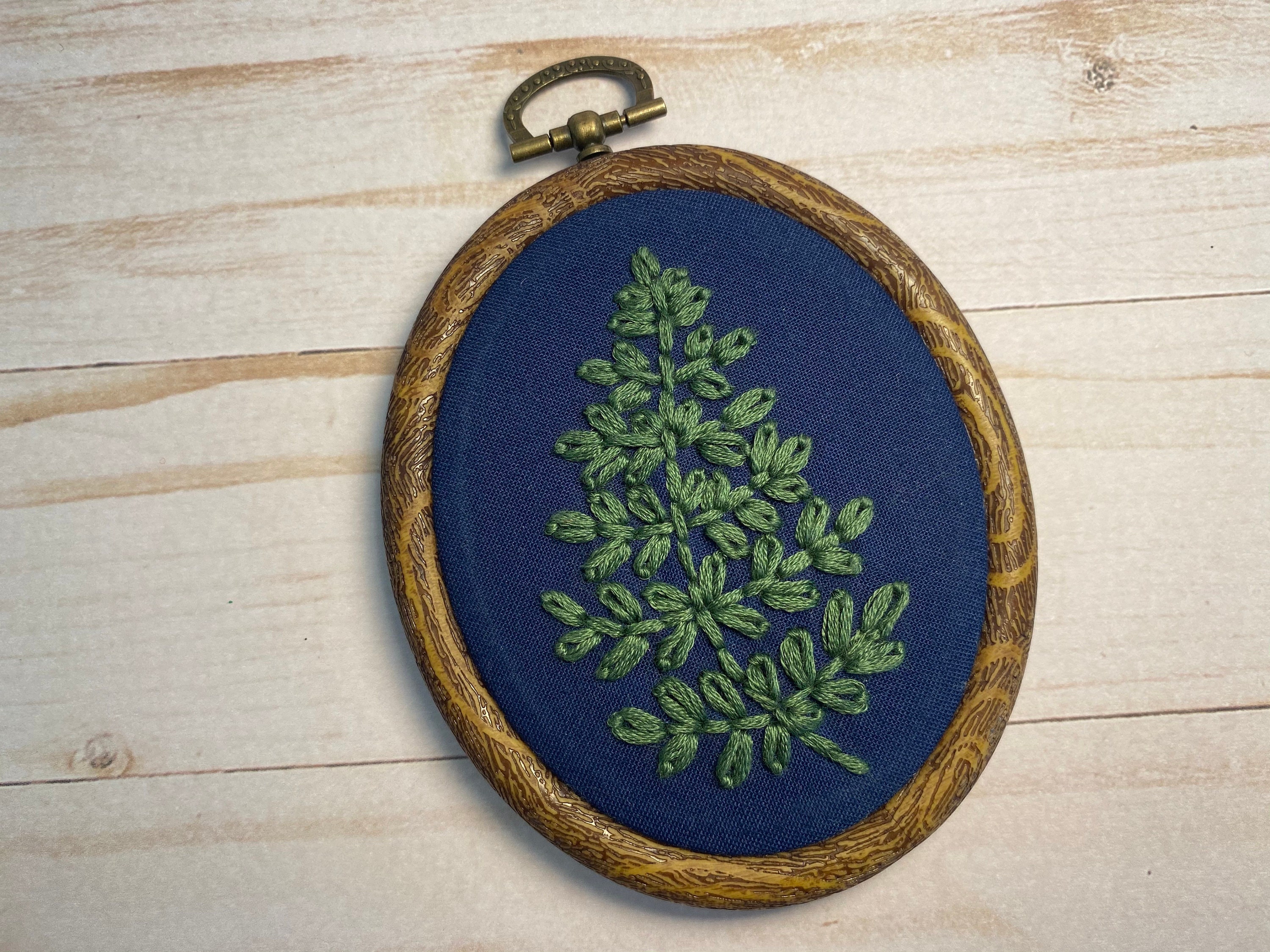 CUSTOMIZABLE LEAFY BRANCH Embroidery on 4.5x3.4 Faux - Etsy