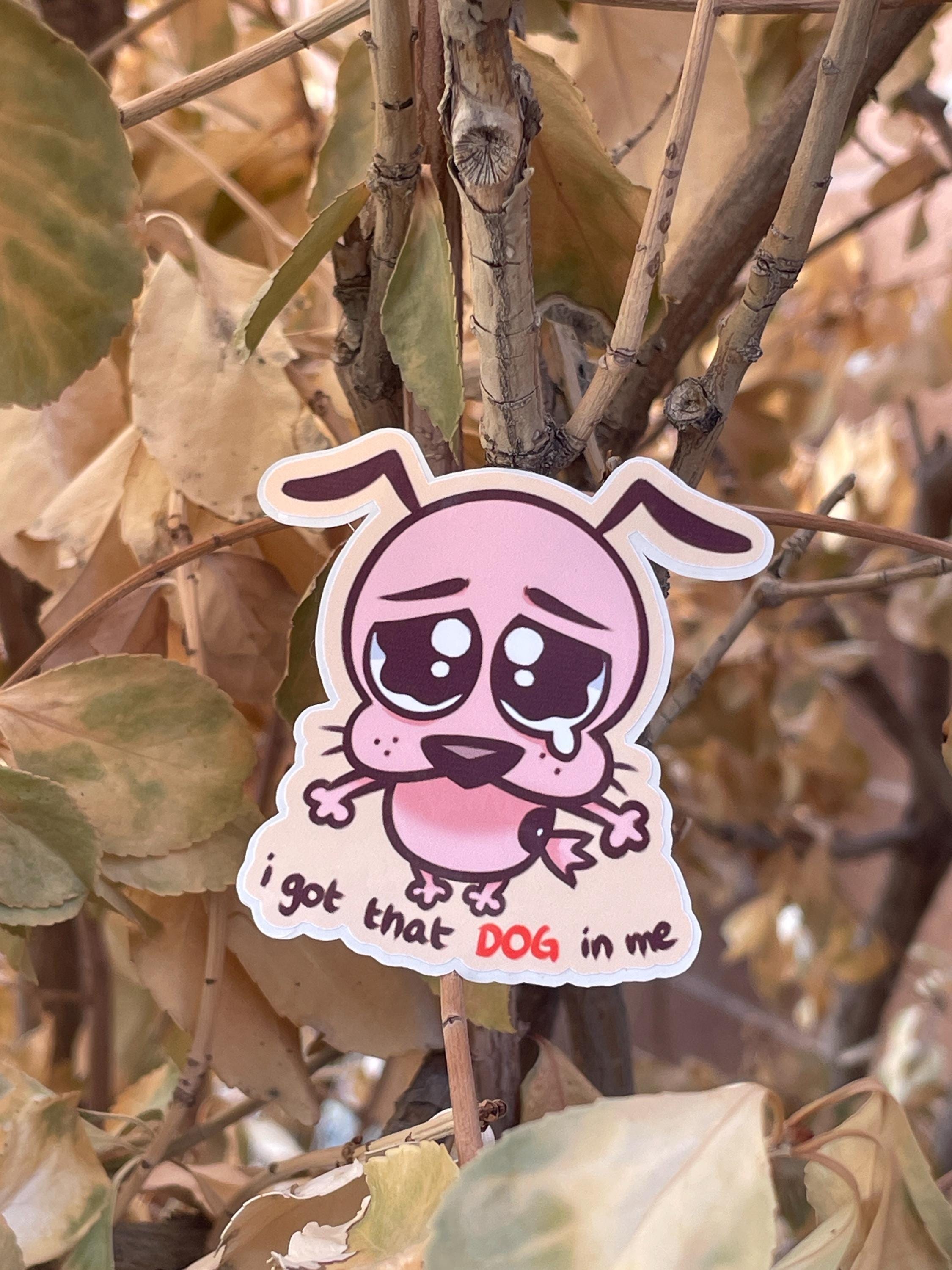 Courageous Dog Sticker - Etsy