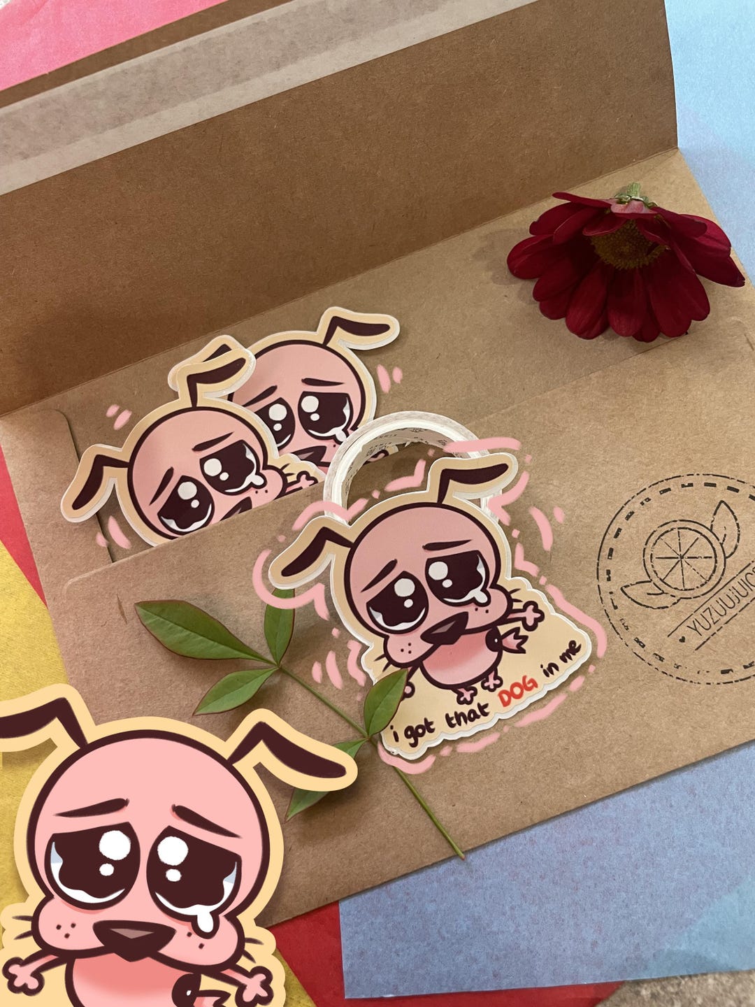 Courageous Dog Sticker - Etsy