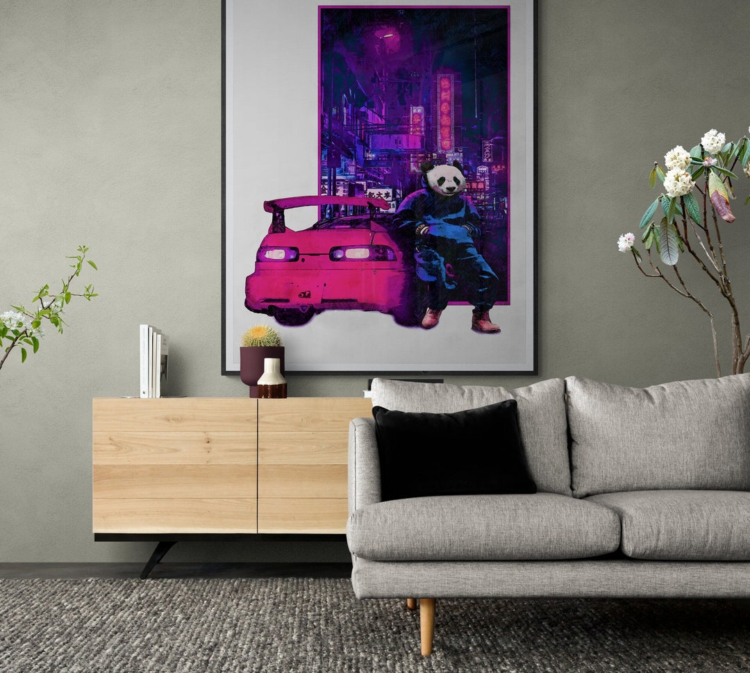 Poster Wild Urbana Panda Gang, Digital Illustration Panda, Street Art ...