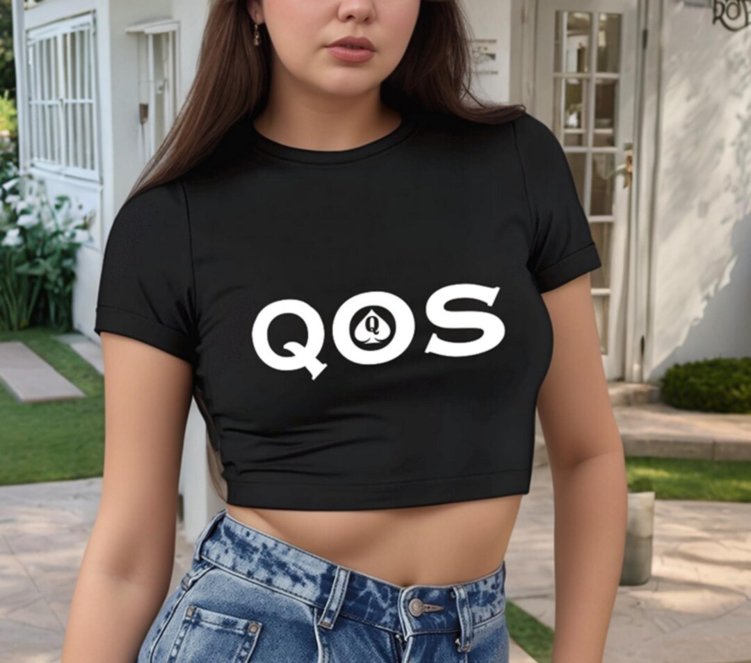 QOS Crop Top – Queen of Spades Sexy Tee, Minimalist Erotic Shirt, Hotwife Aesthetic Top ...