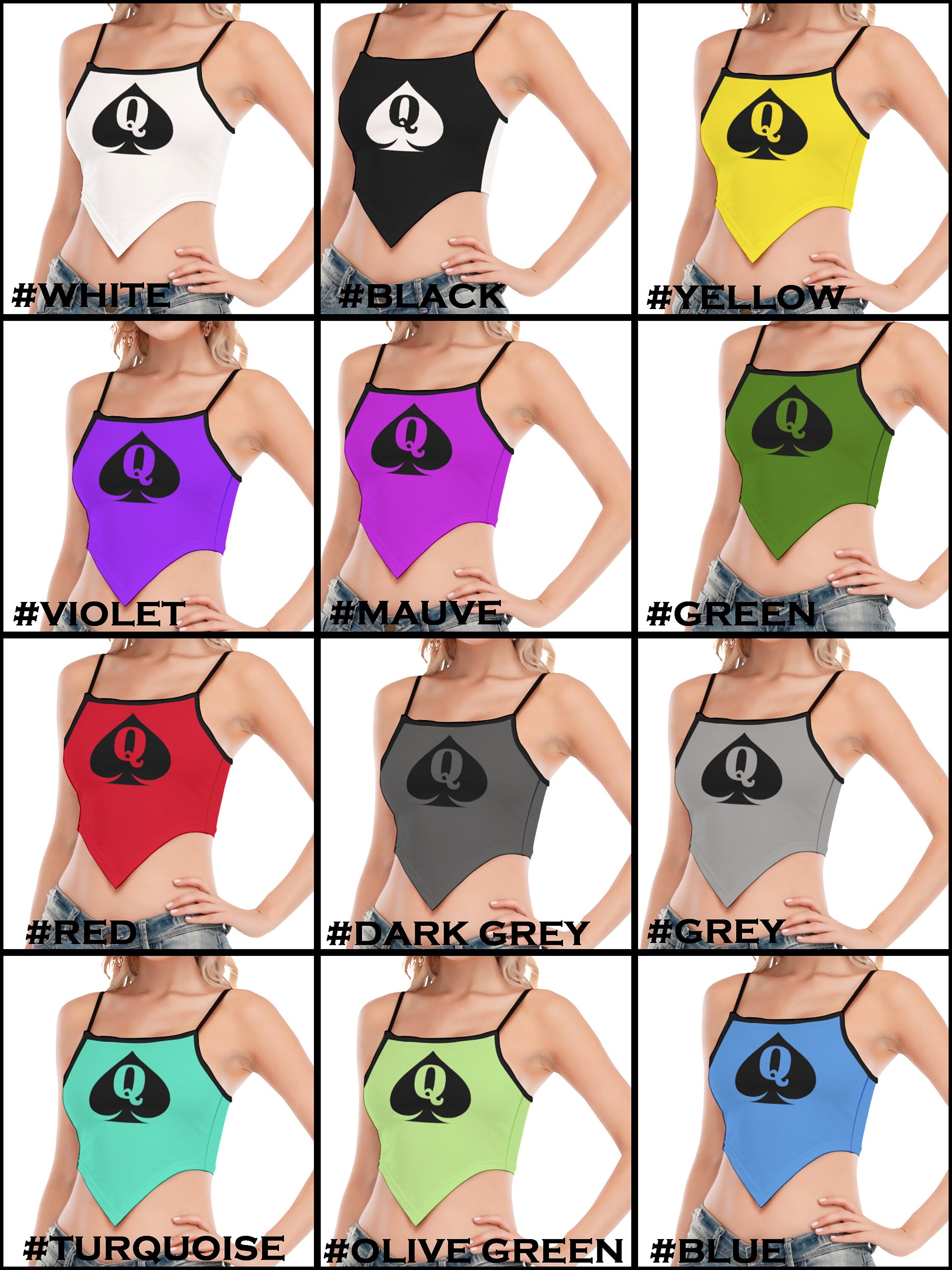 Croc Tank Top QUEEN OF SPADE 12 Colors Wrap-up Top Queen off - Etsy