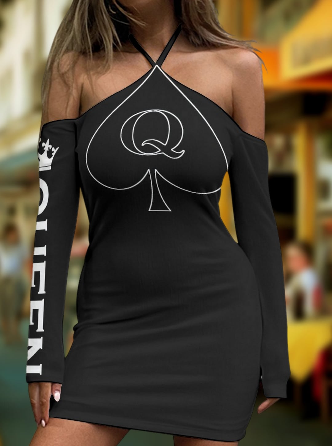 Halterneck QUEEN OF SPADES Dress, Slut Clothing, Cuckolding, Hotwife ...
