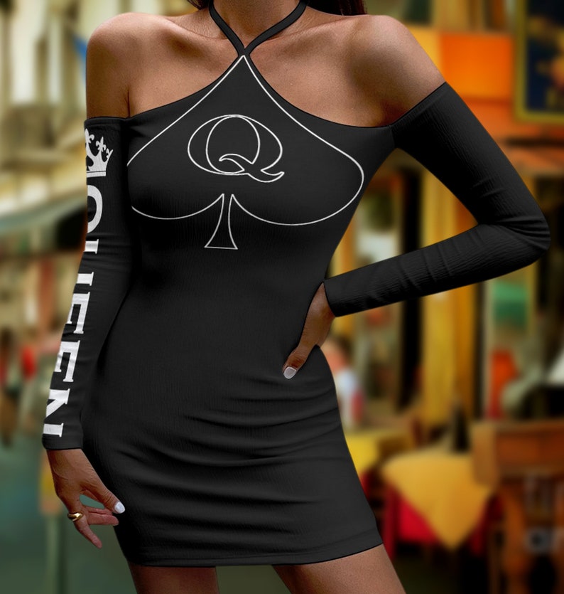 Halterneck QUEEN OF SPADES Dress Slut Clothing Cuckolding - Etsy
