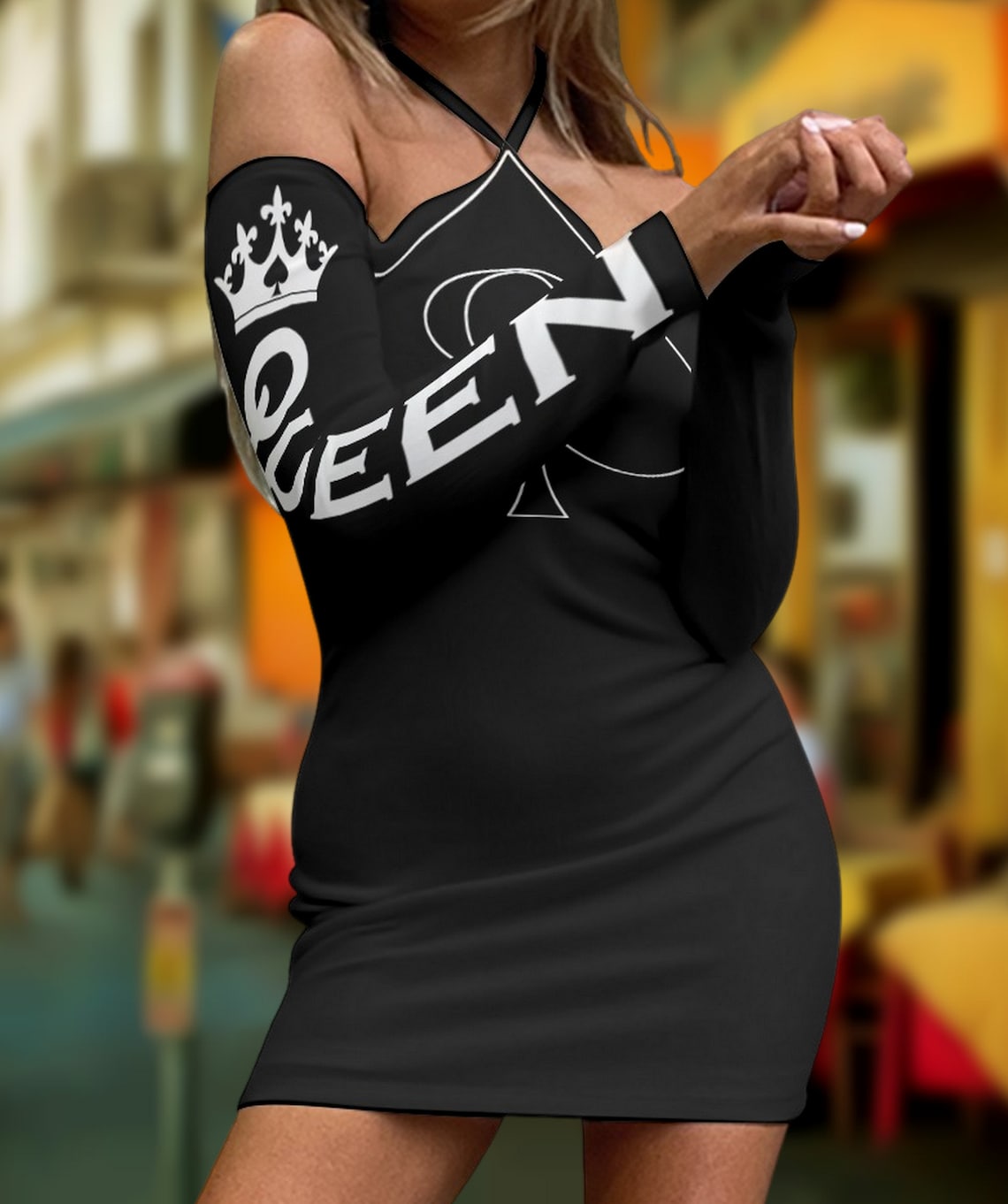 Halterneck QUEEN OF SPADES Dress Slut Clothing Cuckolding - Etsy